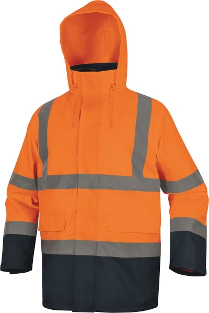 SPEEDOM3X Delta Plus | Delta Plus SPEED Fluorescent Orange-Navy Blue Unisex Hi Vis Jacket, 3XL ...