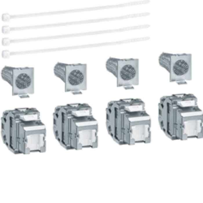 TN008 Hager | Hager Cat6a RJ45 Modular Connector, STP Shielding | 250 ...