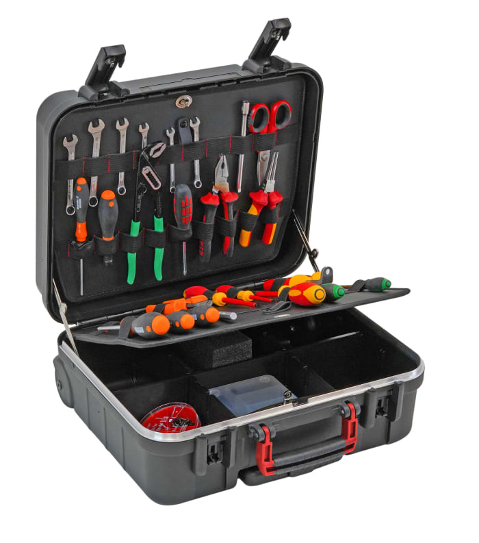 RS PRO | RS PRO 2 drawers Polypropylene Tool Case 2 Wheels, 430 x 320 x ...