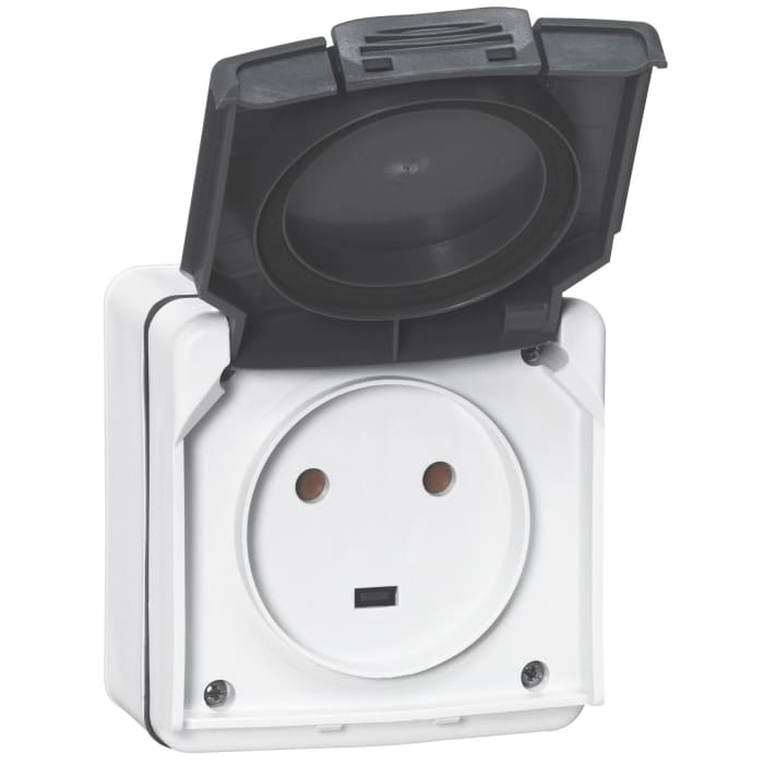 091435 Legrand | Legrand Grey Plug Socket, 2 Poles, 20A, NF Socket ...