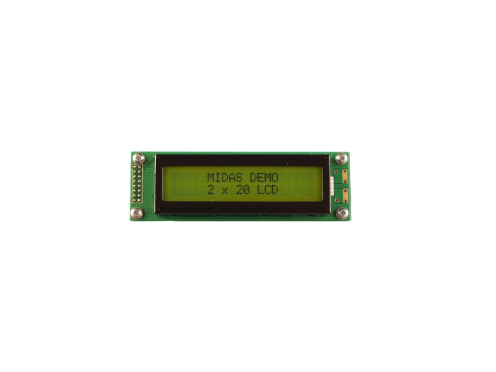 MC22005A6W-SPTLY3.3-V2 Midas | Midas MC22005A6W-SPTLY3.3-V2 LCD LCD Display, 2 Rows by 20 ...