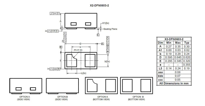 D5V0X1B2LP3Q-7 DiodesZetex | Diodes Inc D5V0X1B2LP3Q-7, Bi-Directional ...