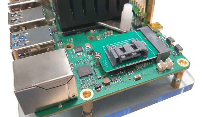 RA013 Okdo | Okdo M.2 E Key to SATA Breakout Board for ROCK Single ...