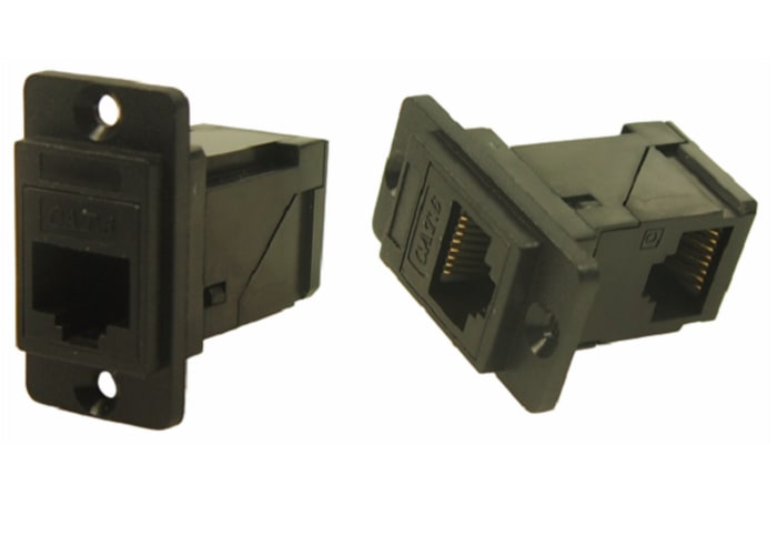 RS PRO | RS PRO Single-Port RJ45 Female Feedthrough Ethernet Connector ...