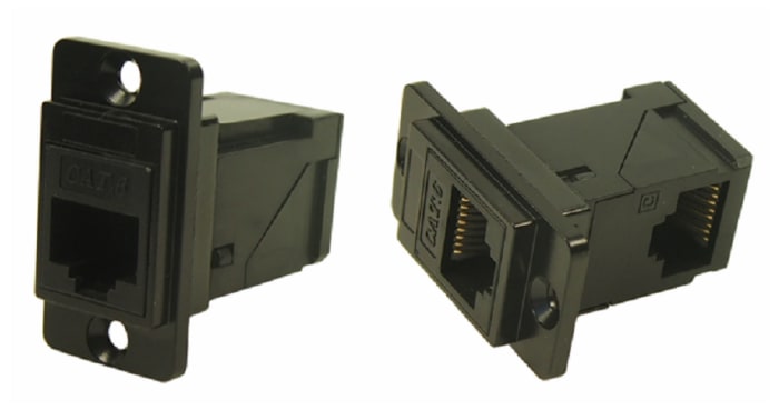 RS PRO | RS PRO Single-Port RJ45 Female Feedthrough Ethernet Connector ...