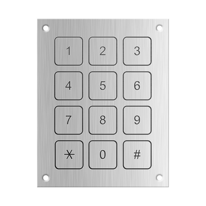 RS PRO | RS PRO IP68 12 Key Aluminium Piezo Keypad | 259-1167 | RS