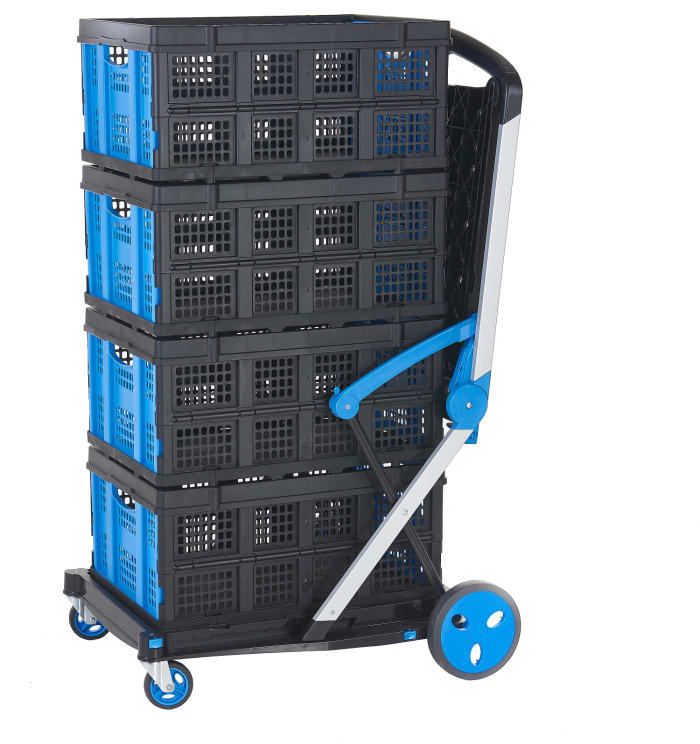 RS PRO | RS PRO Foldable Folding Trolley Plastic Platform Trolley, 1000 ...