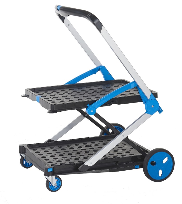 RS PRO | RS PRO Foldable Folding Trolley Plastic Platform Trolley, 1000 ...