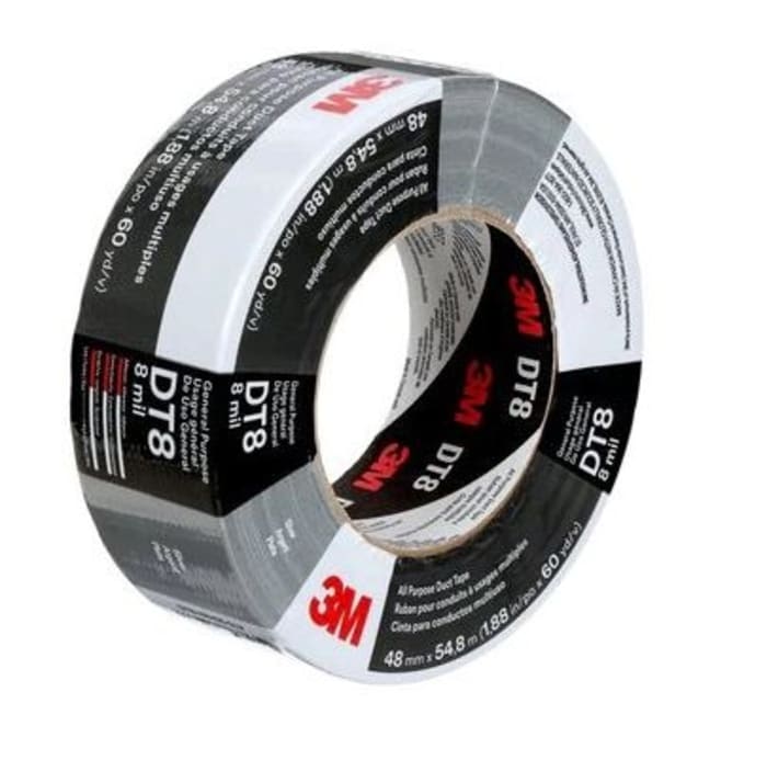 DT8 48mm x 54,8m Black 3M | 3M DT8 Duct Tape, 54.8m x 48mm, Black | 260 ...