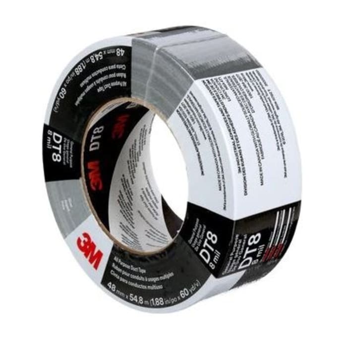 DT8 48mm x 54,8m Black 3M | 3M DT8 Duct Tape, 54.8m x 48mm, Black | 260 ...