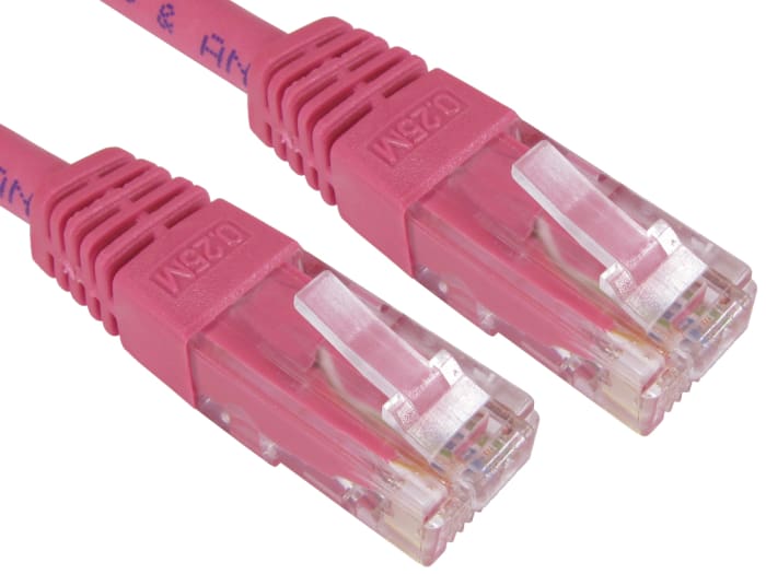 RS PRO | RS PRO, 500mm Cat6, Pink RJ45 to Male RJ45 Male, UTP ...
