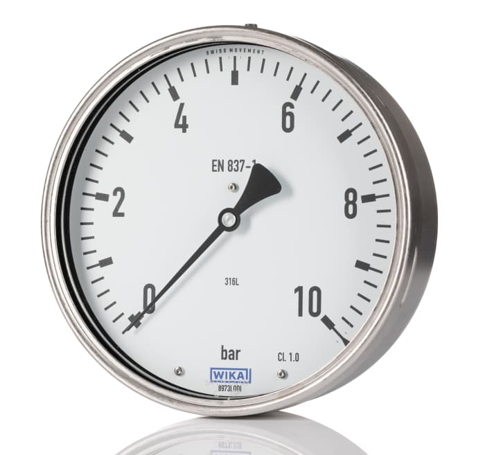 48770905 WIKA | WIKA M10 M10 Pressure Gauge, 63 mm, 315 bar | 265-3400 | RS