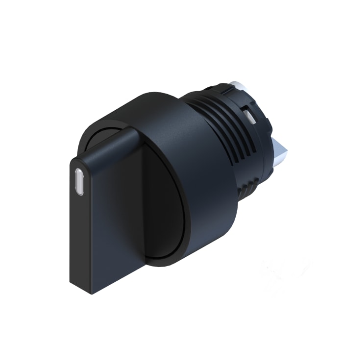 RS PRO | RS PRO 3 Position Selector Switch Head, 22.5mm Cutout, Black ...