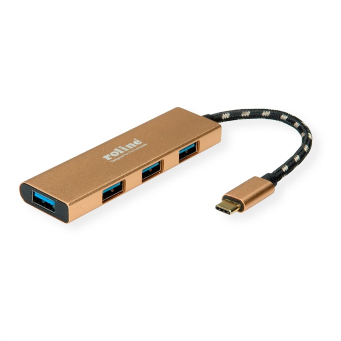14.02.5049-5 Roline | Roline 4 Port USB 3.2 USB C Hub, USB Bus Powered ...