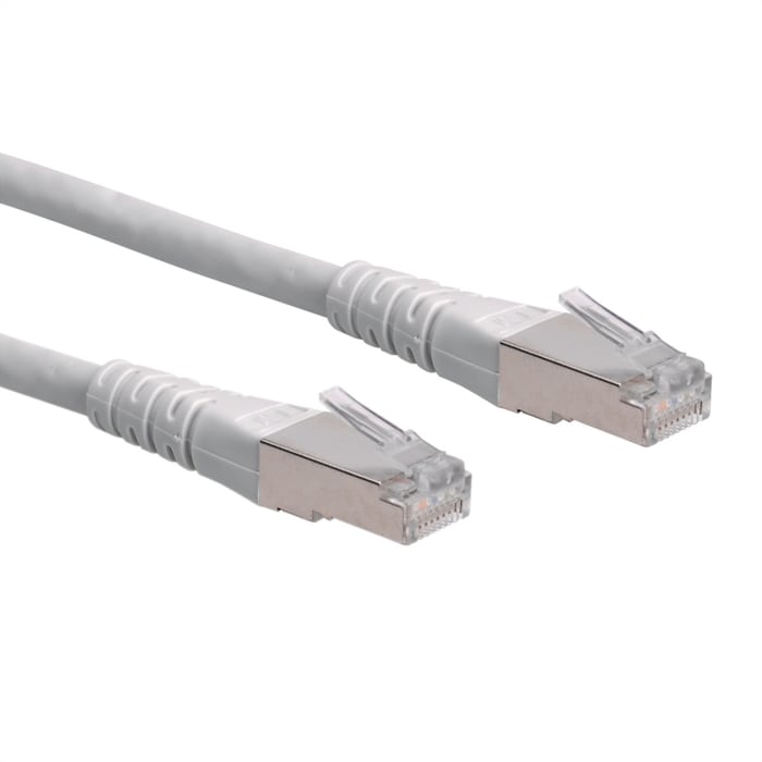 21.15.0830-100 Roline | Roline, 500mm Cat6, Grey RJ45 to Male RJ45 Male ...