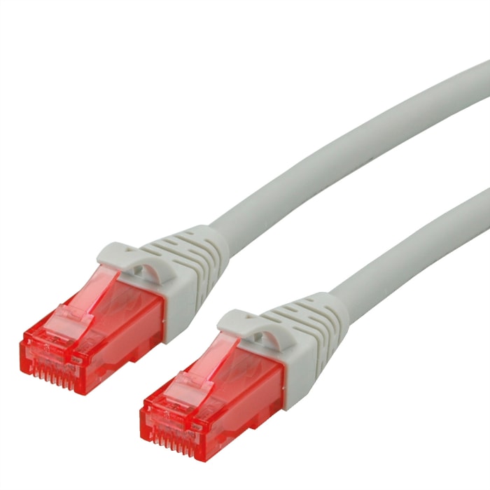 21.15.2504-100 Roline | Roline, 1.5m Cat6a, Grey RJ45 to Male RJ45 Male ...