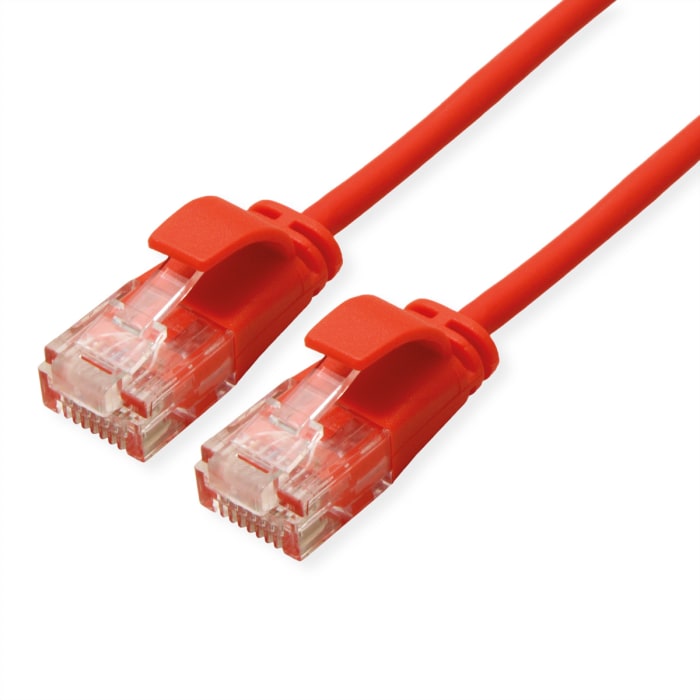 21.15.3913-100 Roline | Roline, 1m Cat6a, Red RJ45 to Male RJ45 Male ...