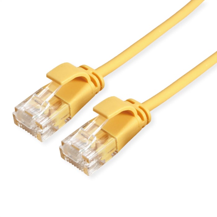 21.15.3925-100 Roline | Roline, 2m Cat6a, Yellow RJ45 to Male RJ45 Male ...