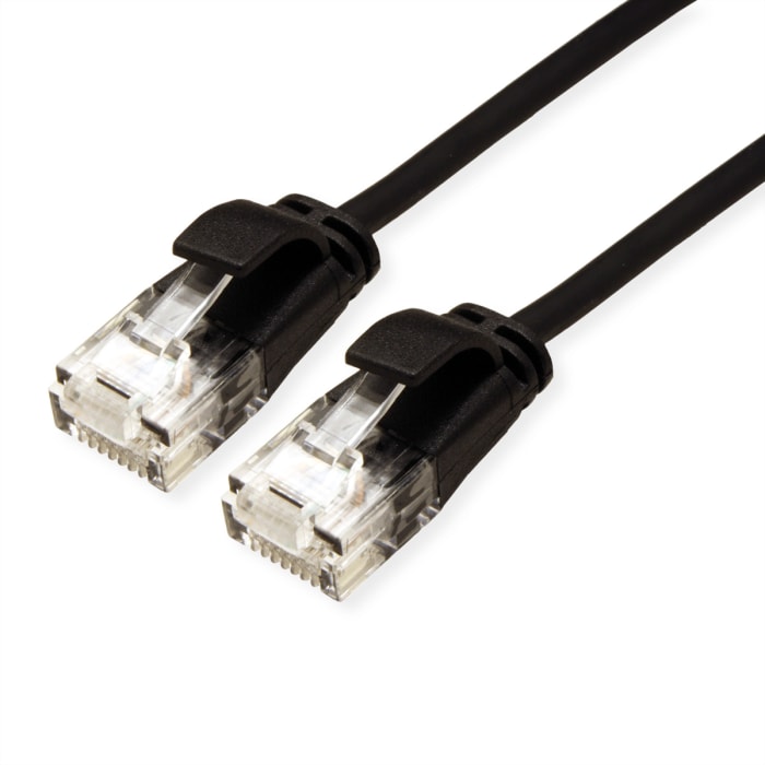 21.15.3953-100 Roline | Roline, 1m Cat6a, Black RJ45 to Male RJ45 Male ...