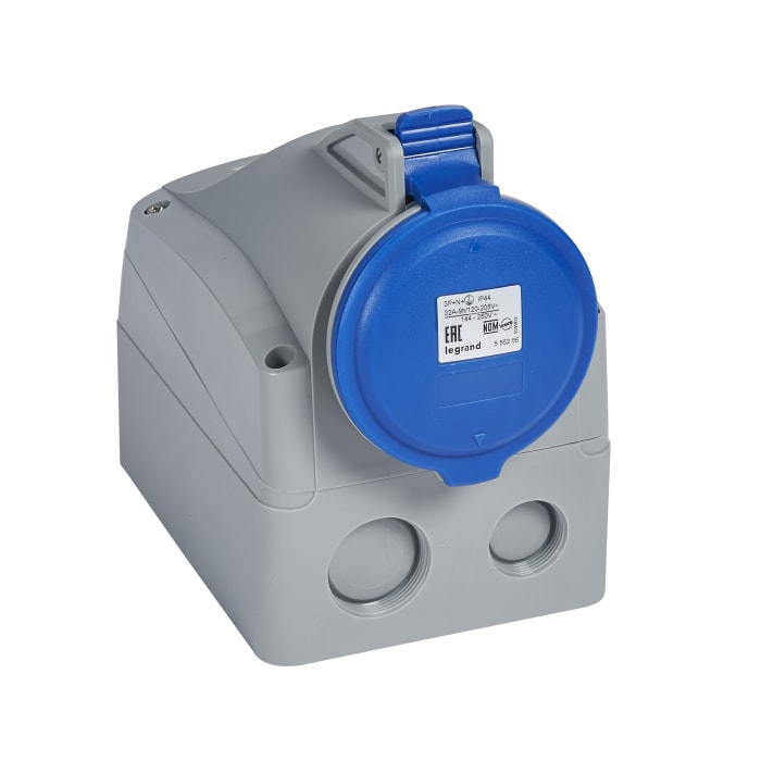 555256 Legrand | Legrand, P 17 Tempra Pro IP44 Blue Surface Mount 3P ...
