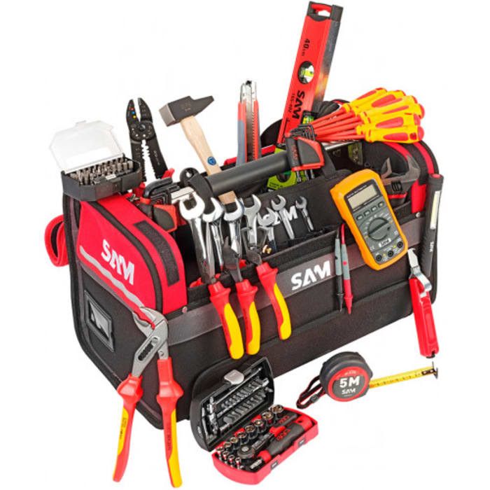 CP-ELEC1 SAM | SAM 125 Piece Electrician Tool Tool Kit with Box, VDE ...