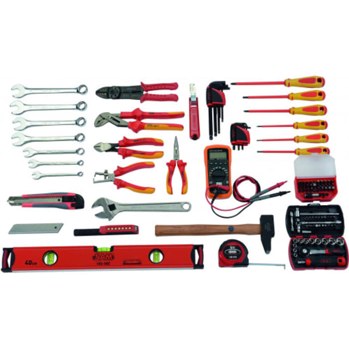 CP-ELEC1 SAM | SAM 125 Piece Electrician Tool Tool Kit with Box, VDE ...