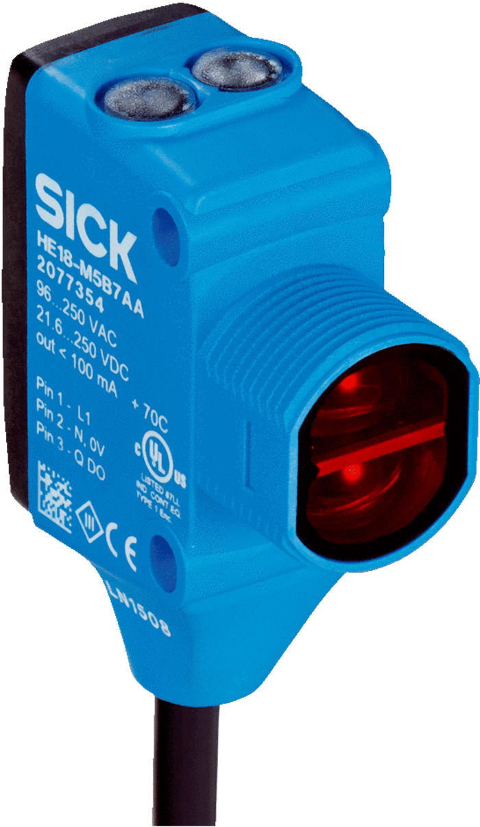 HL18-L5B3AA SICK | SICK Retroreflective Photoelectric Sensor, Barrel ...