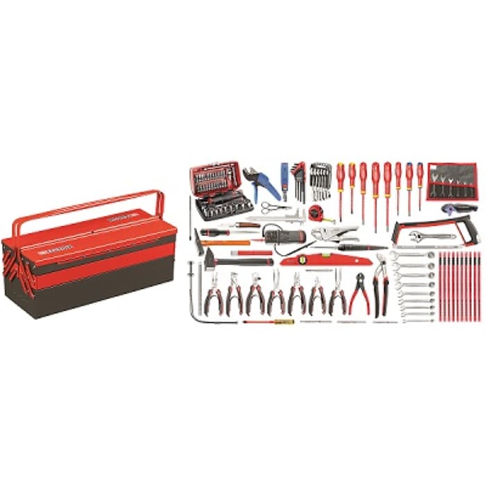 2070.E18 Facom | Facom 120 Piece Electrician Tool Kit with Box | 268 ...