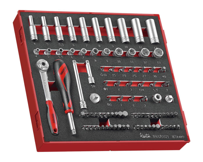 TED1489 Teng Tools | Teng Tools 89-Piece Metric 1/4 in Deep Socket ...