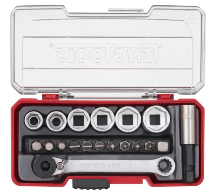 TJ1419 Teng Tools | Teng Tools 19-Piece Metric 1/4 in Standard Socket ...