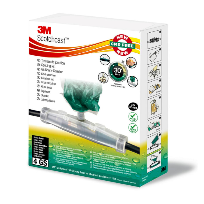 7100229841 3M | 3M Scotchcast Cable Joint Kit Straight Transparent ...