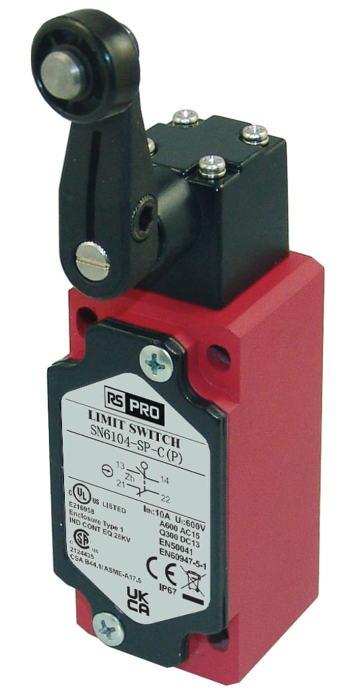 RS PRO | RS PRO Lever Limit Switch, 1NO/1NC, IP67, SPDT, Die Cast Zinc ...