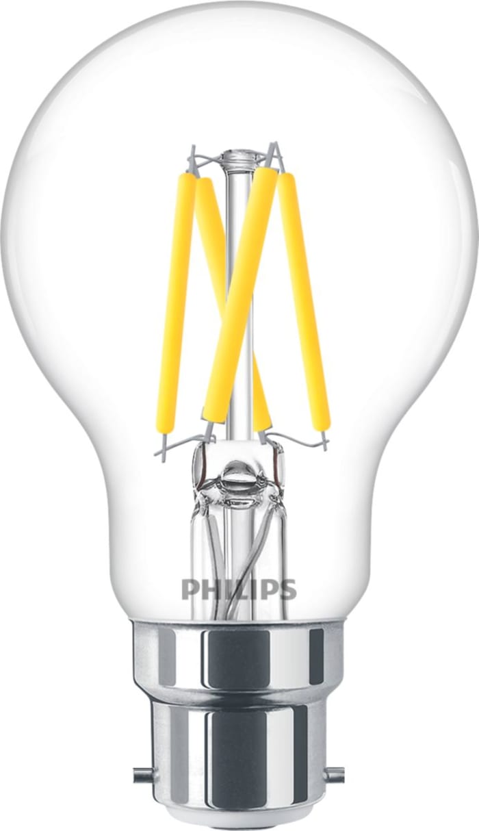 929003010142 Philips Lighting Philips MASTER B22 LED Bulbs 3.4 W 40W 2200 2700K Warm Glow Bulb shape 270 5293 RS Components
