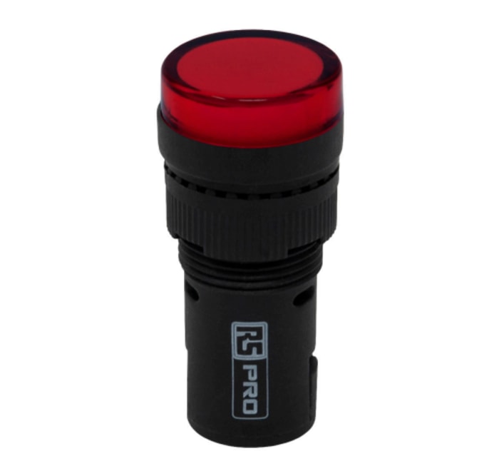 RS PRO | RS PRO, Panel Mount Red LED Pilot Light, 24V ac/dc | 271-7477 | RS