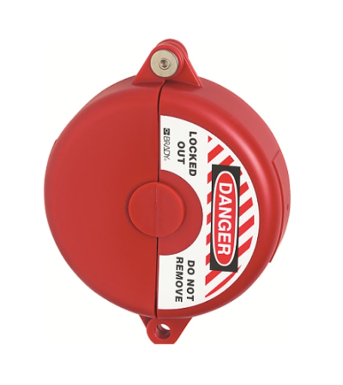 V305 ABUS | ABUS Red Polypropylene Gate Valve Lockout, 9mm Shackle ...