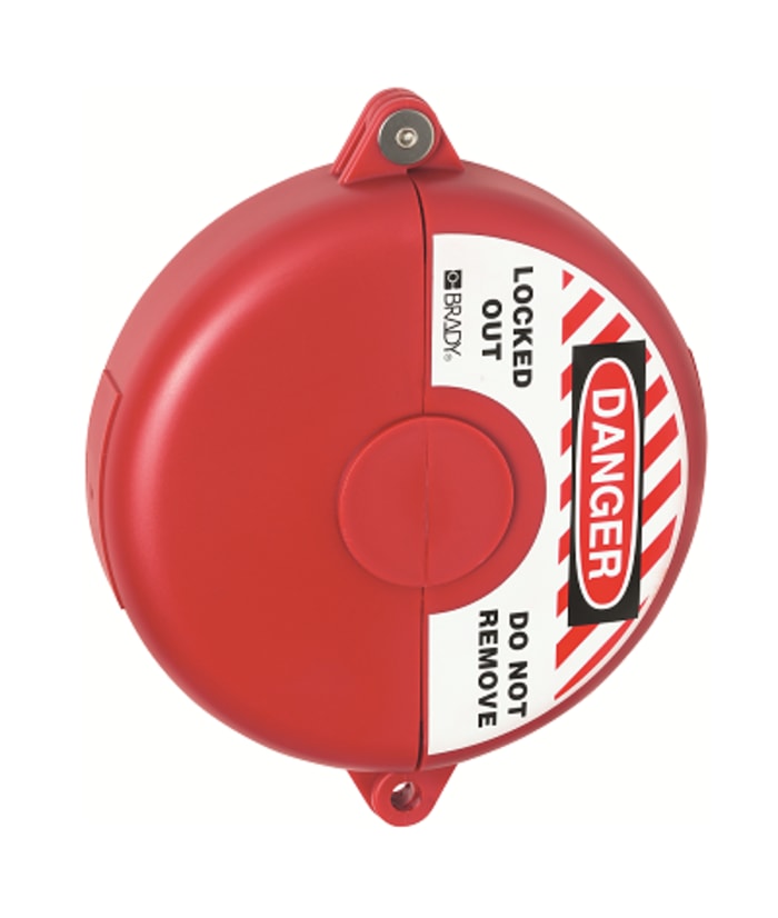 V307 ABUS | ABUS Red Polypropylene Gate Valve Lockout, 9mm Shackle ...