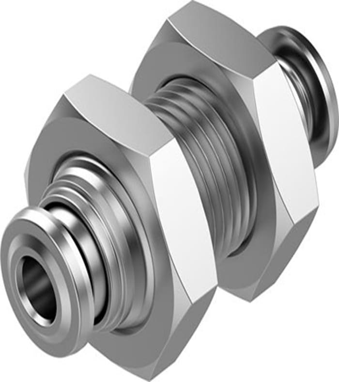 NPQR-H-Q4-E Festo | Festo NPQR Series Bulkhead, Push In 4 mm to Push In 4 mm, Tube-to-Tube ...