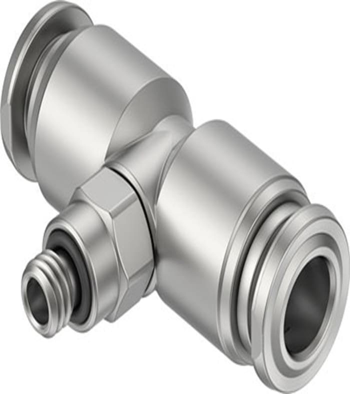 NPQR-T-M5-Q6 Festo | Festo NPQR Series T Fitting, M5 to 6 mm, Threaded-to-Tube Connection Style ...
