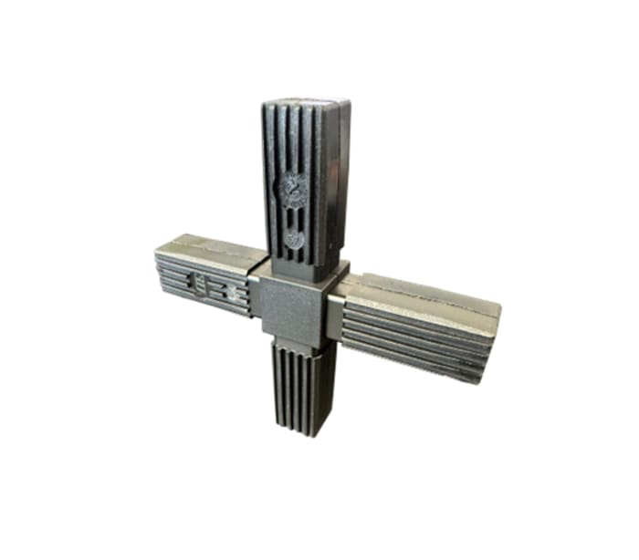 RS PRO | RS PRO 4-Way Connector Flat Square Tube Connector, Strut ...