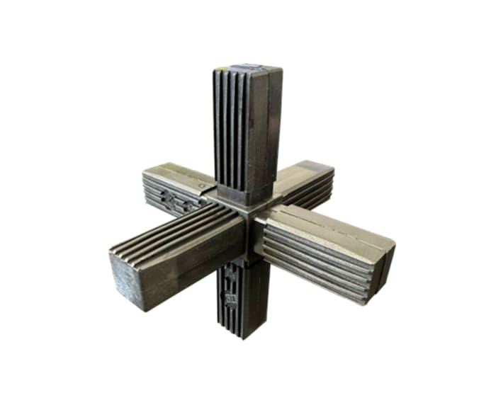 RS PRO | RS PRO 6-Way Connector Square Tube Connector, Strut Profile 25 ...