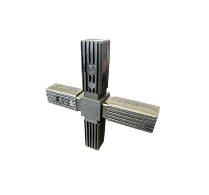 RS PRO | RS PRO 4-Way Connector Flat Square Tube Connector, Strut ...