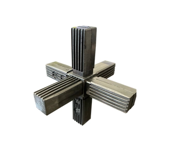 RS PRO | RS PRO Steel Core 6-Way Connector, Square Tube Connector ...