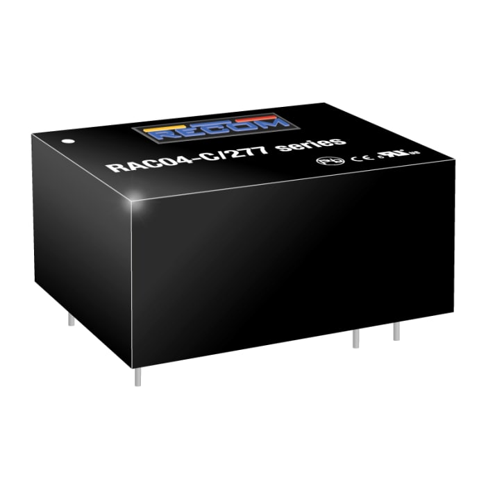 RAC04-05DC/277 Recom | Recom, AC-DC Converter ±400mA, 3.3 → 24 V dc 7 ... RAC04-05DC/277 Recom | Recom, AC-DC Converter ±400mA, 3.3 → 24 V dc 7 ...