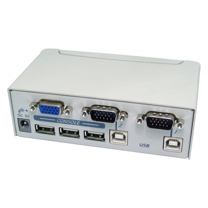 KVM-607 Rextron | Rextron 2 Port Quad Monitor USB SVGA KVM Switch | 275 ...