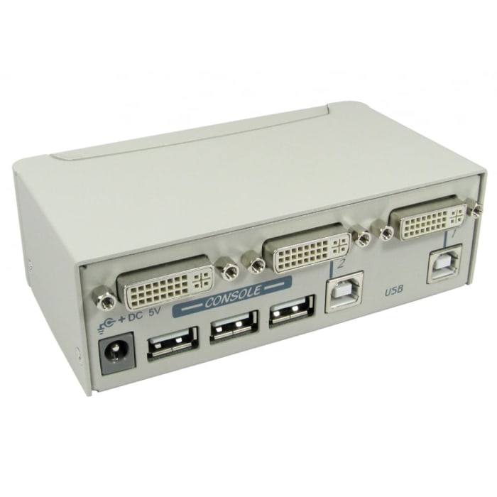 KVM-DVUSB02 Rextron | Rextron 2 Port Dual Monitor USB DVI-D KVM Switch ...