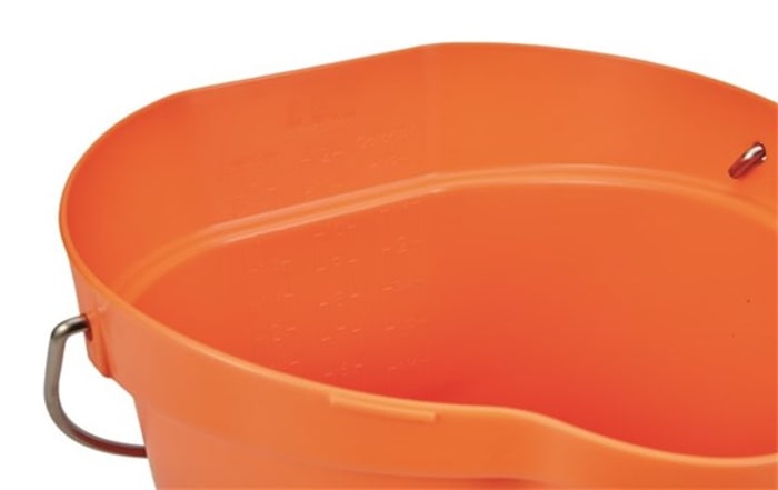 56867 Vikan | 12L Polypropylene, Steel Orange Bucket With Handle | 276 ...