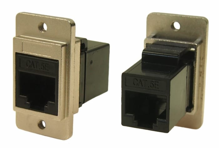 RS PRO | RS PRO Female RJ45 Connector, Panel Mount, Cat5e 1 Port 8P8C ...