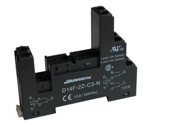 D14F-2Z-C3-N Durakool | Durakool D14F 8 Pin 300V ac DIN Rail Relay ...