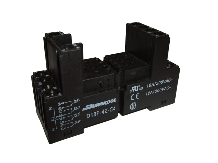 D18F-4Z-C4 Durakool | Durakool D14F 12 Pin 300V ac DIN Rail Relay ...