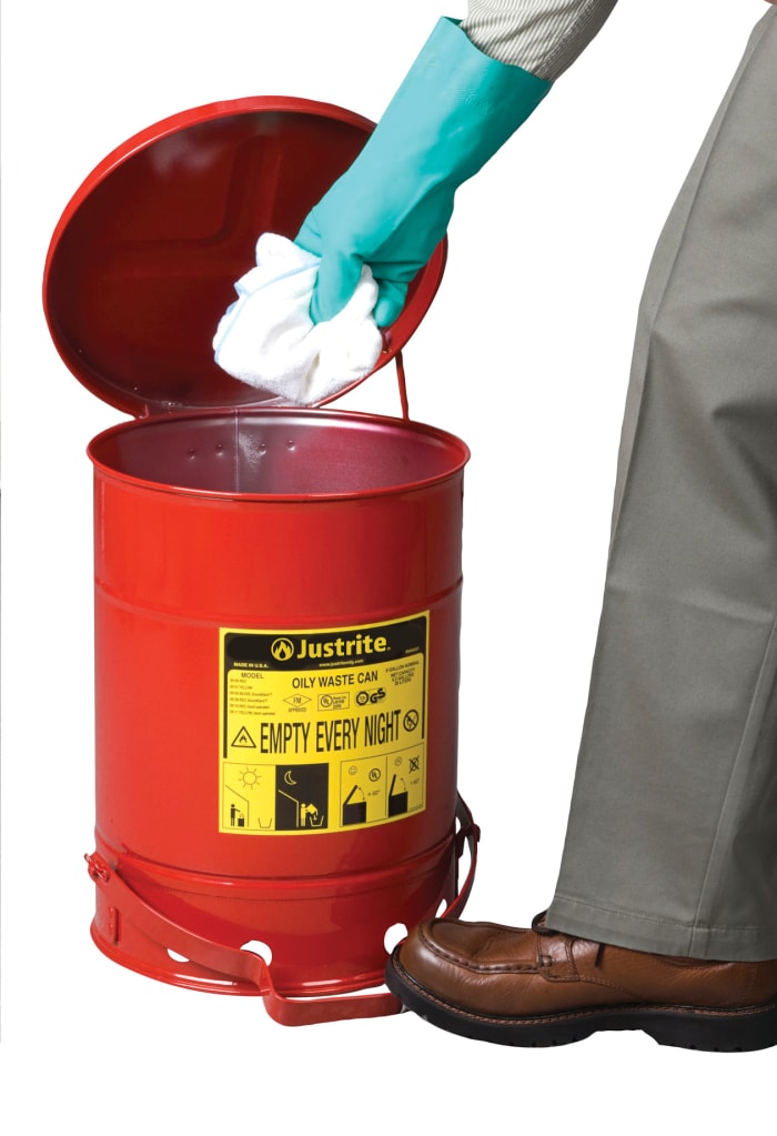 JCN09100RD Justrite | Justrite Oily Waste Cans 900 Justrite flammable ...